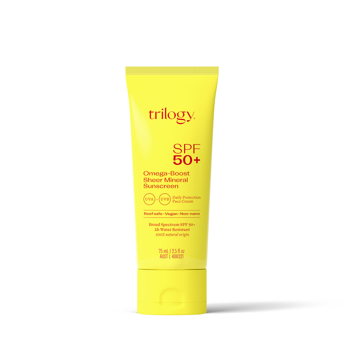 Trilogy SPF 50+ Omega-Boost Sheer Mineral Sunscreen, 75mL